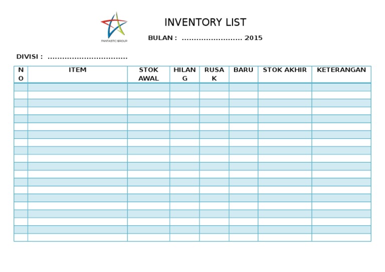 Contoh Inventory List Kantor | PDF