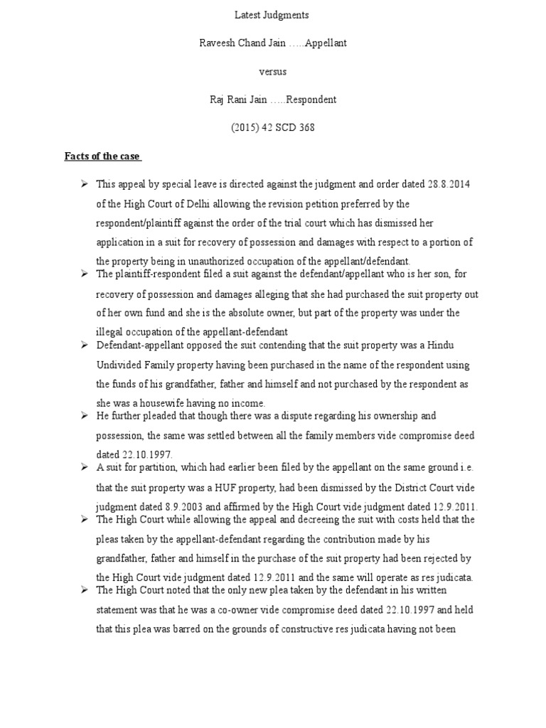 Latest Judgments Section 11 CPC | PDF | Res Judicata | Lawsuit