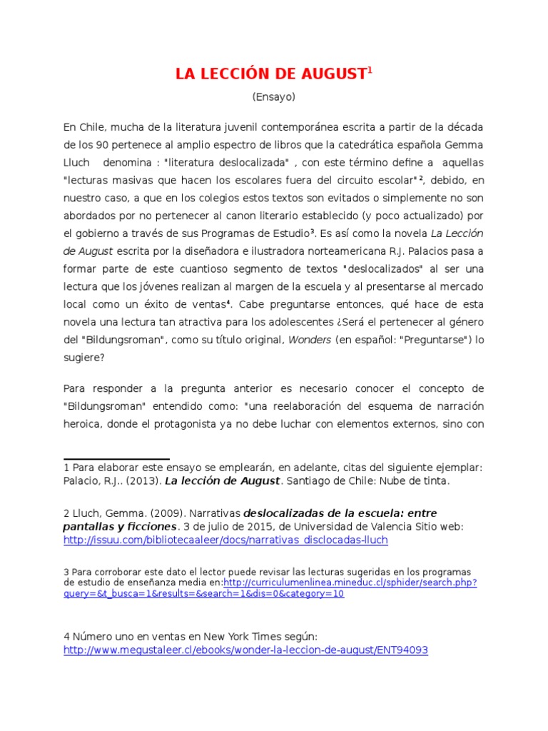 La Lección de August. | PDF | Mitología | Novelas