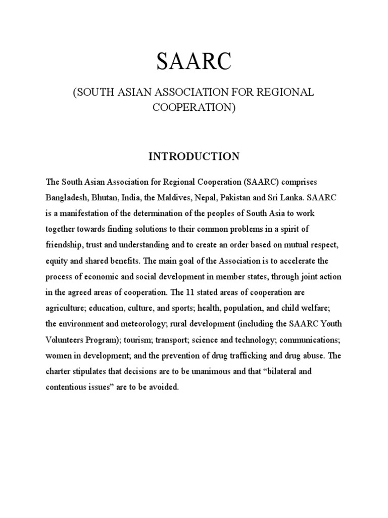 Saarc Project 3 | PDF | Economies | Politics (General)