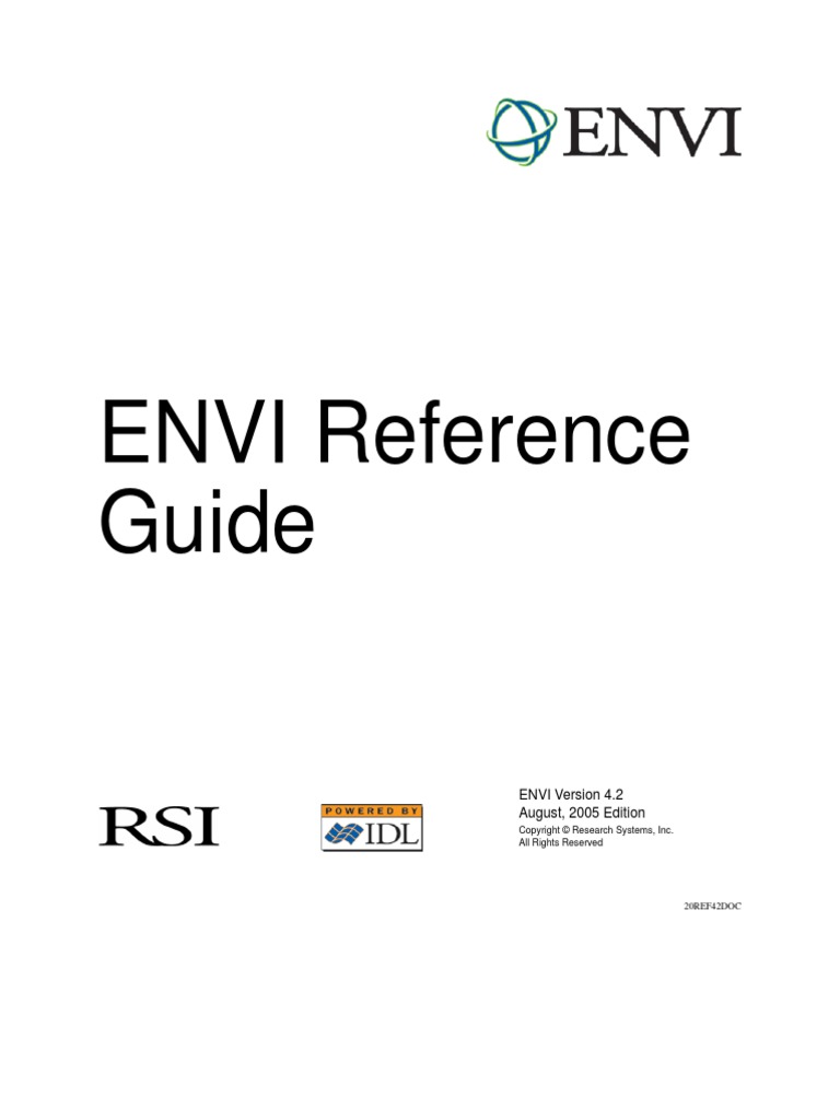 IDL ENVI Reference Guide PDF | PDF | Reserved Word | Parameter ...