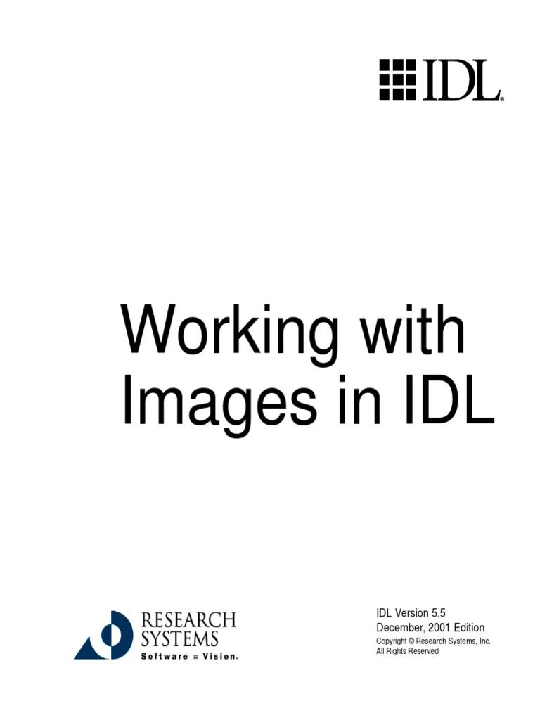 IDL Image Processing Working With Images in IDL PDF | PDF | Parameter (Computer Programming ...