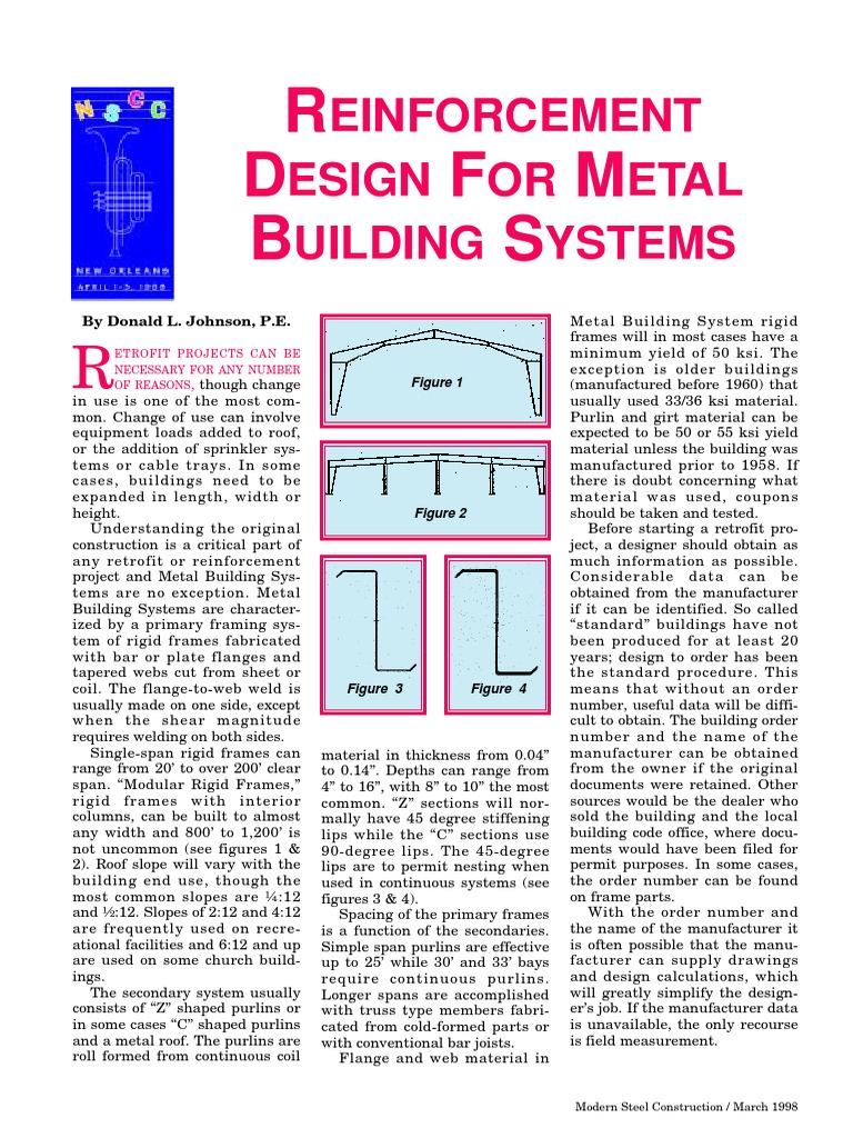 Reinforcement Design For Metal Building Systems | PDF