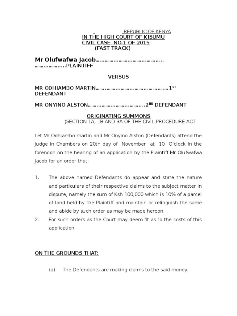 Interpleader.application | Defendant | Lawsuit