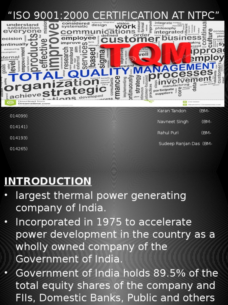NTPC PROJECT | PDF | Quality Management System | Evaluation