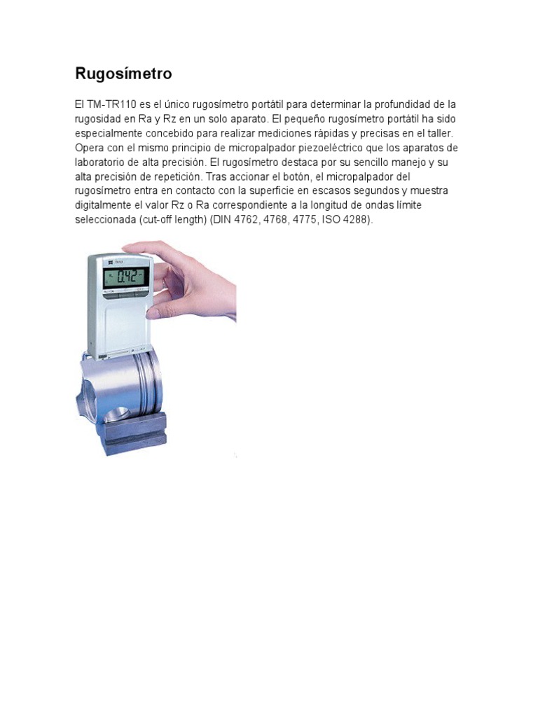 Rugosímetro | Rugosidad de la superficie | Medición