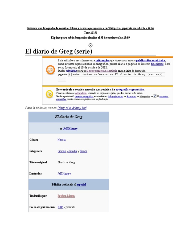 El Diario de Greg: Serie y Personajes | PDF | Libros