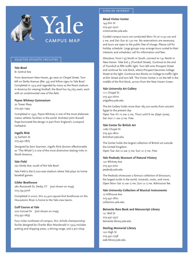 Yale Map | PDF | New Haven | Yale University