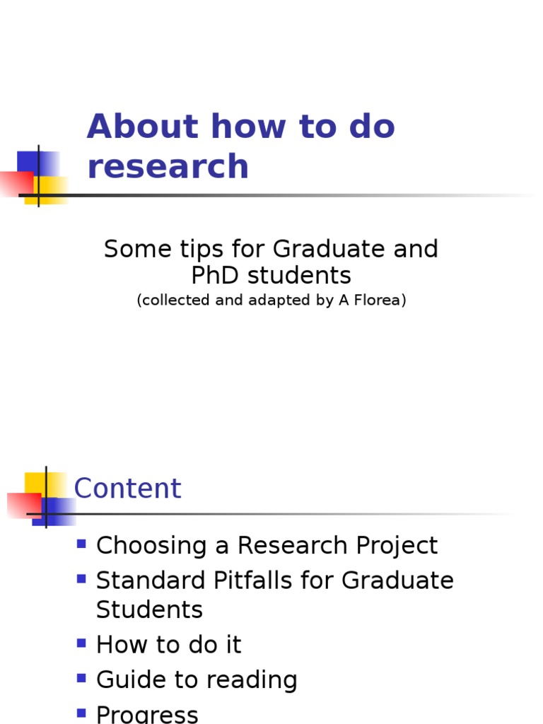 Research Tips for Graduate Students | PDF | Hypothesis | Specification ...