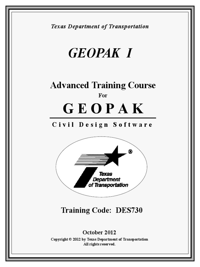 Geopak I V8i | PDF | Command Line Interface | Curve