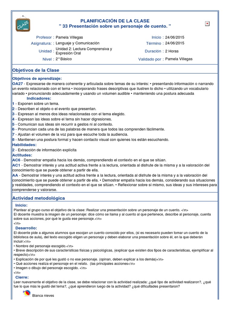 Planificacion Diaria | PDF | Lectura (proceso) | Cuentos