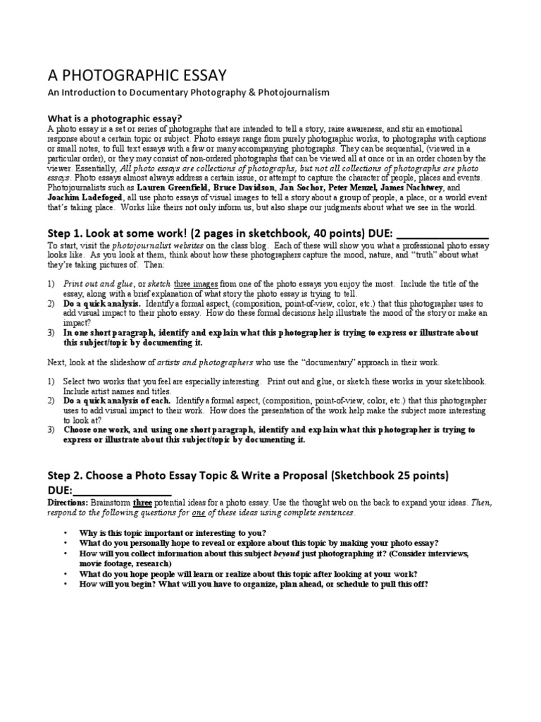 A Photographic Essay Brainstorming | PDF | Essays | Cognition