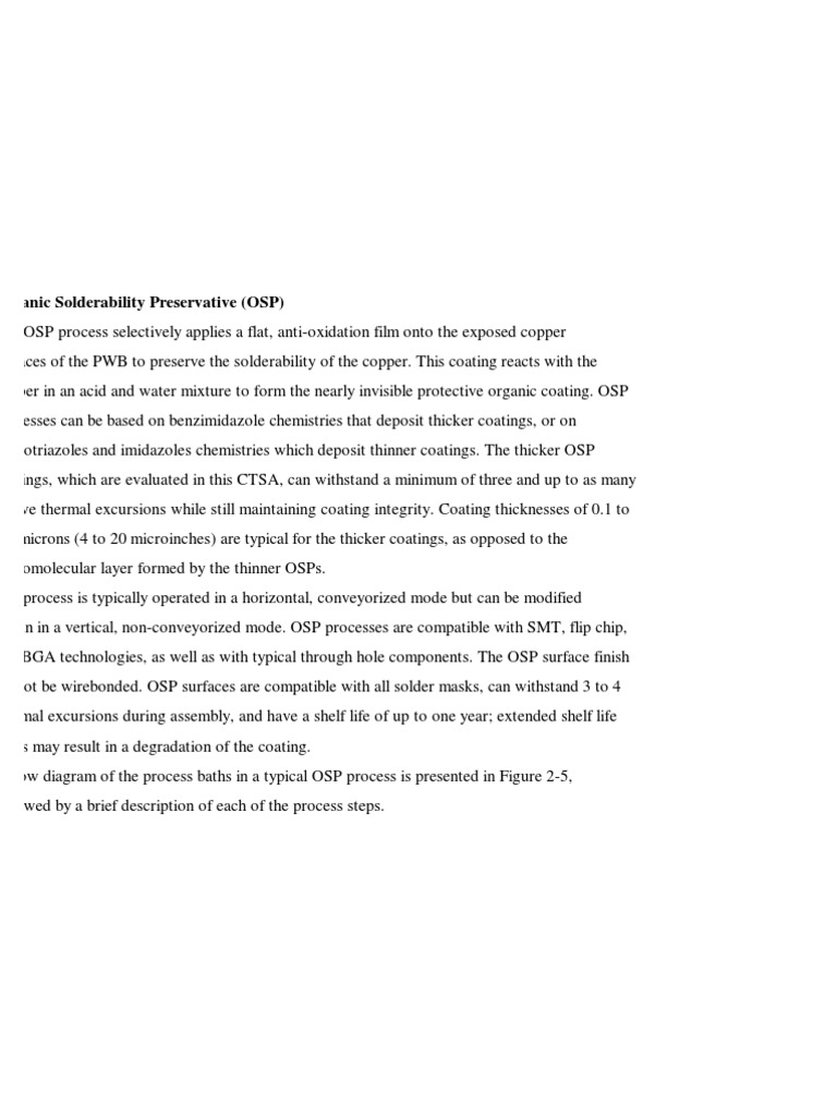 OSP Process | PDF | Printed Circuit Board | Physical Sciences