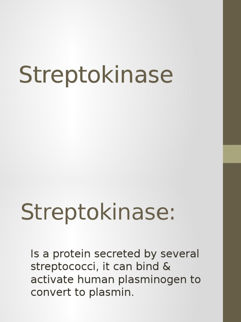 Streptokinase Group | PDF | Thrombosis | Intravenous Therapy