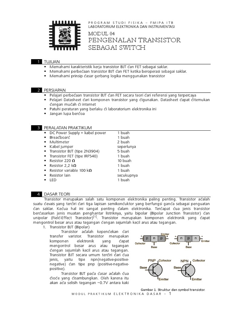 Modul 4 Transistor Sebagai Saklar | PDF