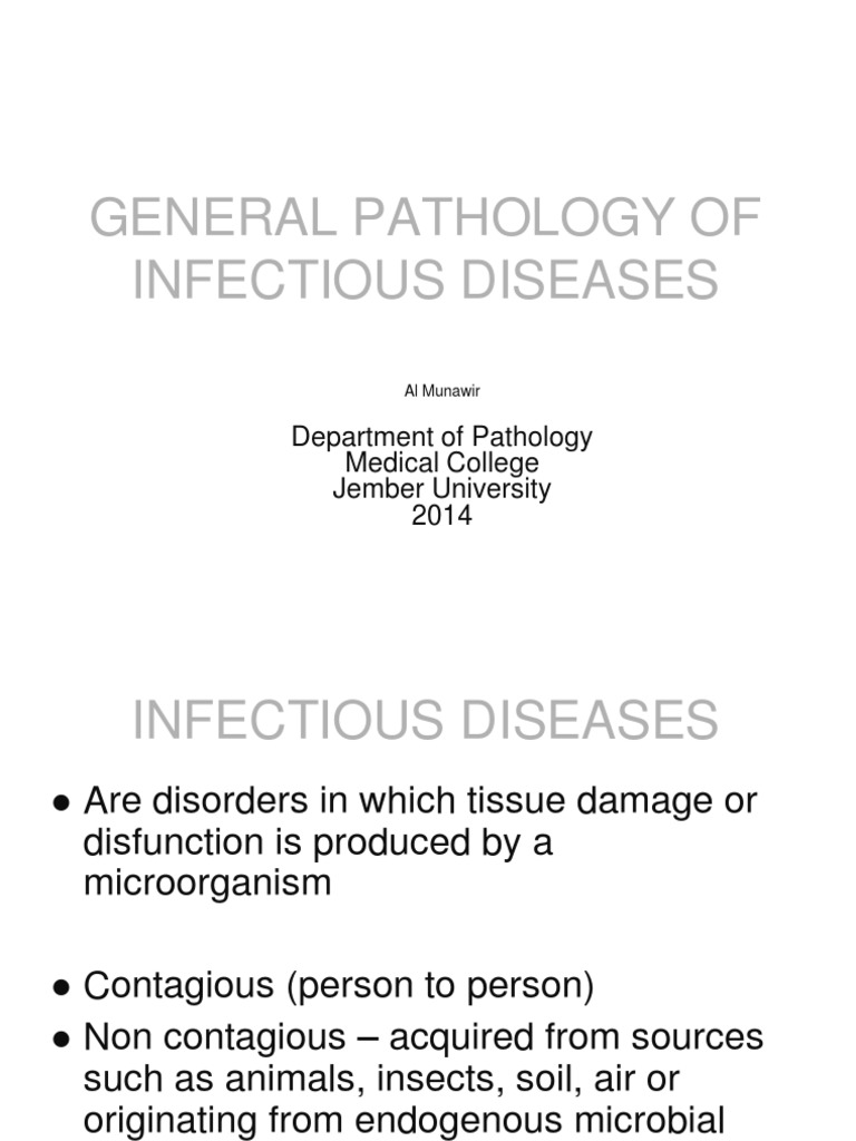General Pathology Of Infectious Diseases