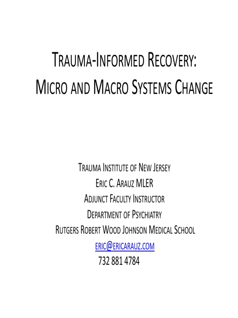 A Trauma and Systems Change | PDF | Child Abuse | Psychological Trauma