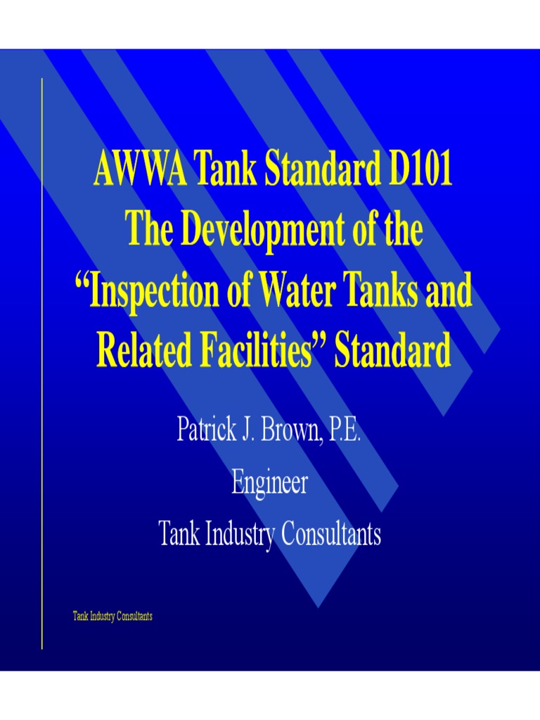 AWWA Tank Standard D101 | Industries | Water