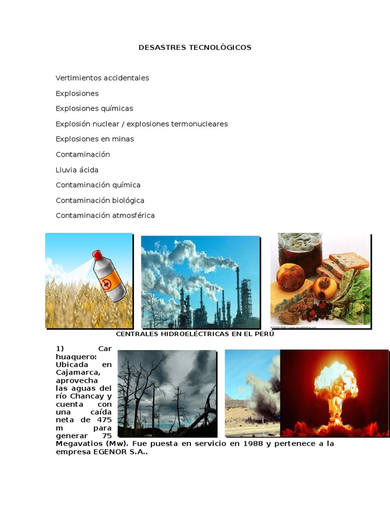 Desastres Tecnológicos | PDF | Energía y recursos | Naturaleza