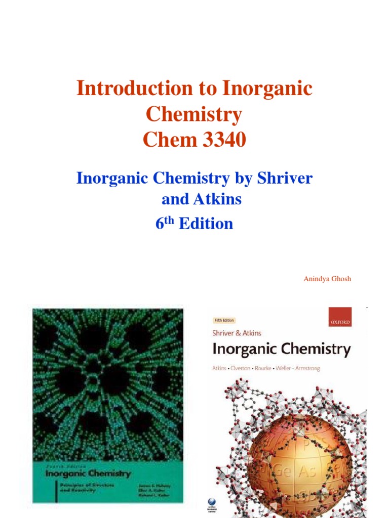 Introduction To Inorganic Chemistry Chem 3340 | PDF | Catalysis ...