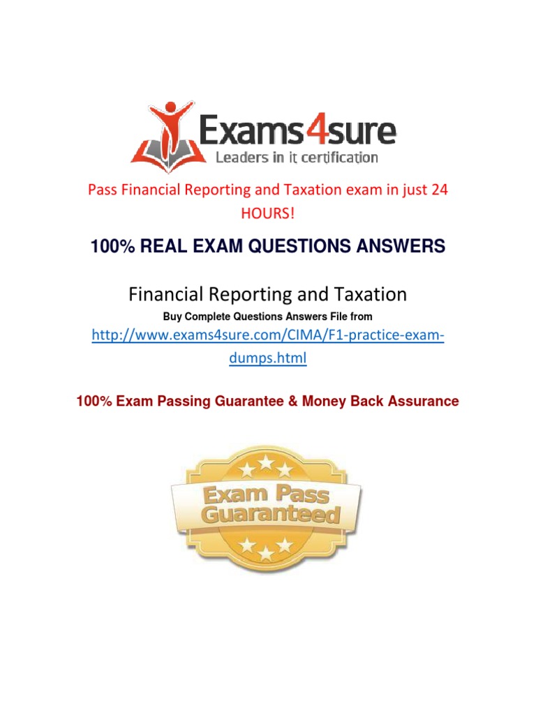 Cima F1 Questions and Answers | PDF | Financial Statement | Goodwill ...