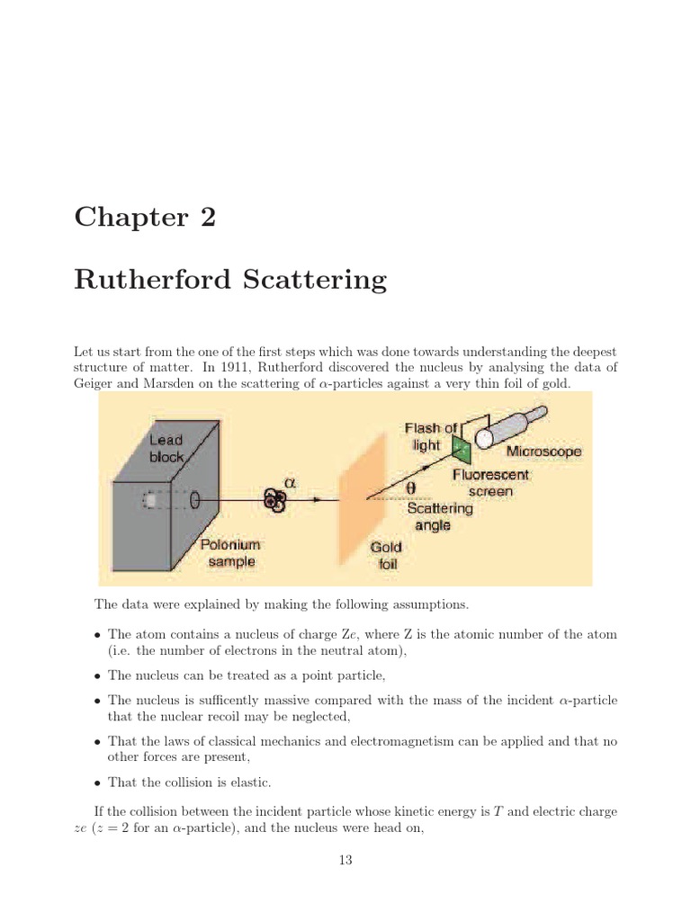 Deriving Rutherford Scattering Formula | PDF | Cross Section (Physics ...