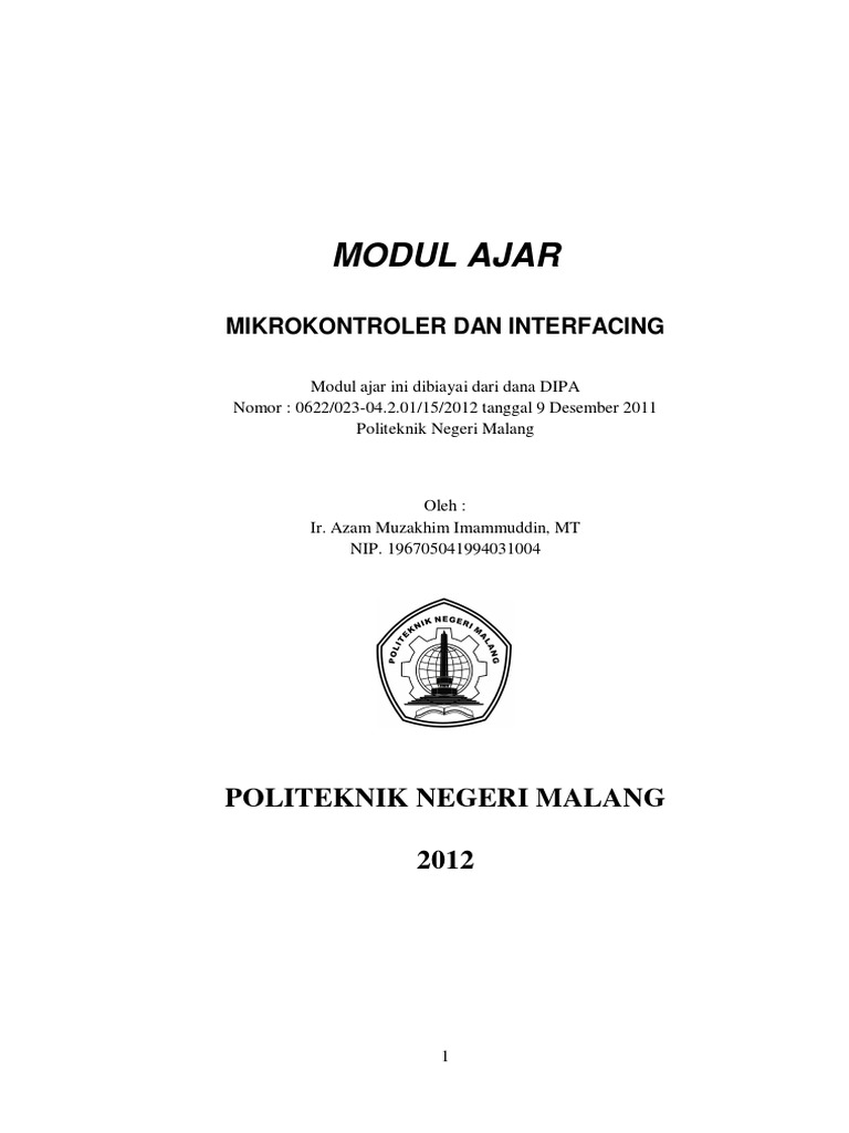 Modul Ajar Mikrokontroler Dan Interfacing-Azam | PDF