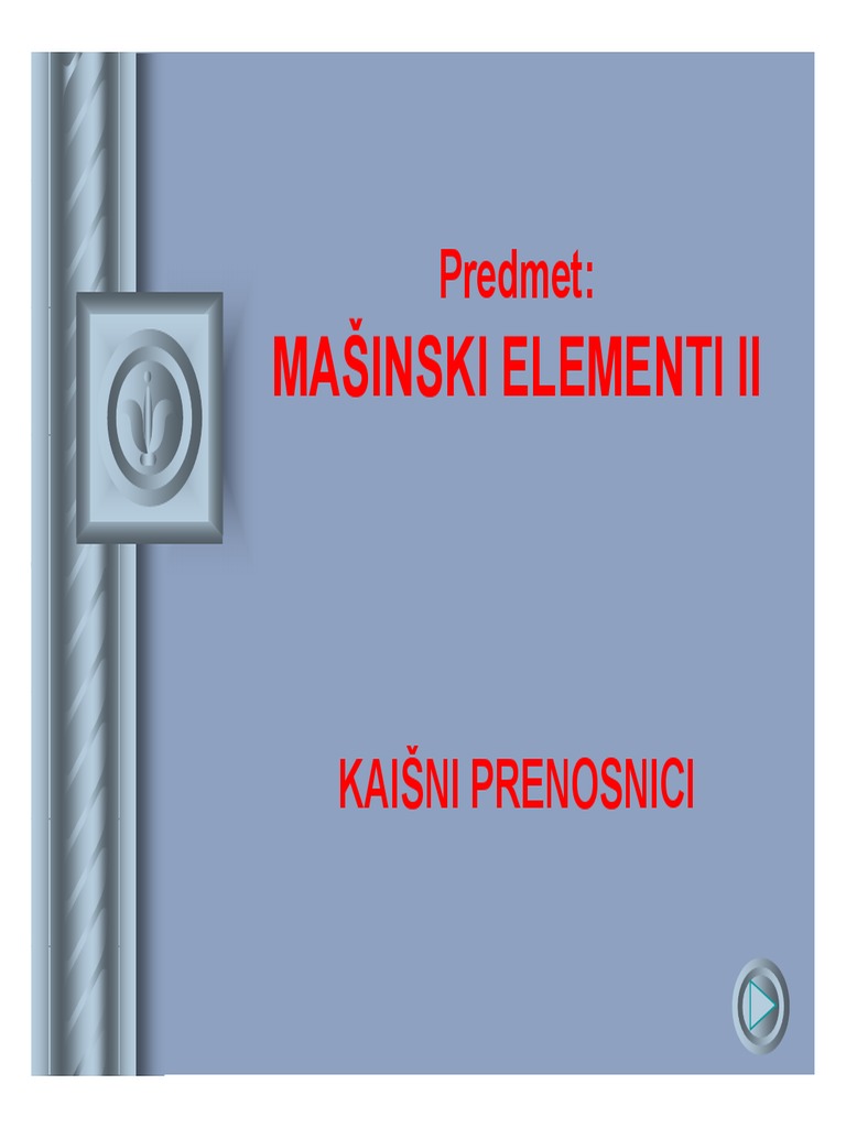 Masinski Elementi II Predavanje 2 | PDF
