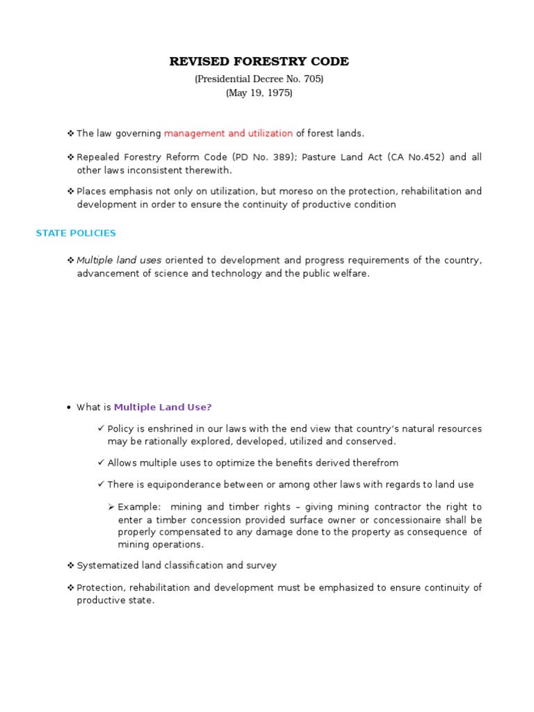 ENVI Revised Forestry Code | PDF | Forestry | Crime & Violence