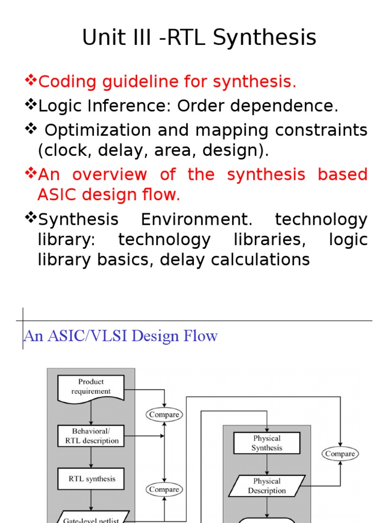 Unit 3 DSD | Download Free PDF | Hardware Description Language | Logic Synthesis
