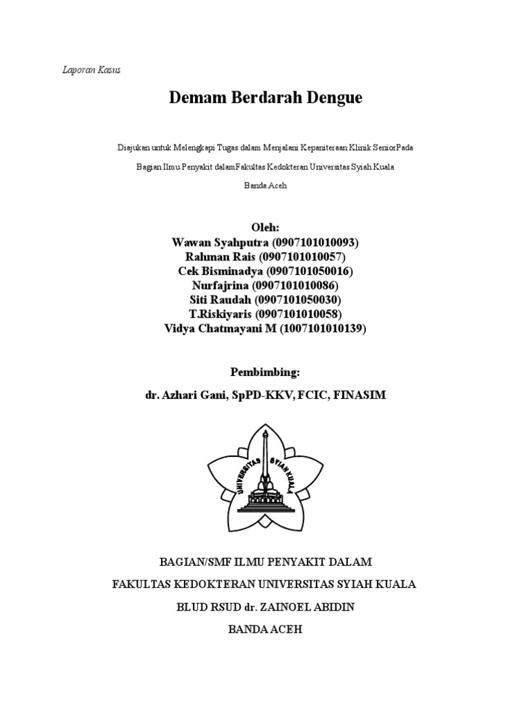 Laporan Kasus DBD. | PDF