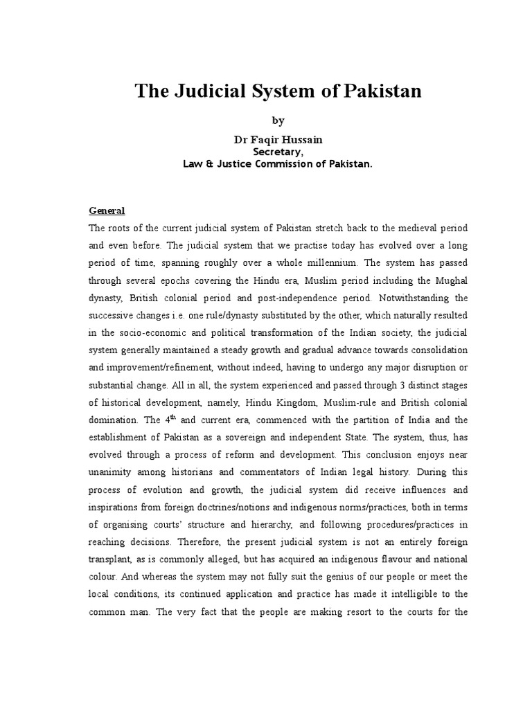 Evolution of Pakistan's Judicial System | PDF | Supreme Courts | Judge