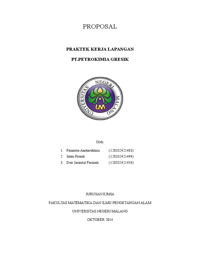Contoh Pendahuluan Proposal PKL | PDF