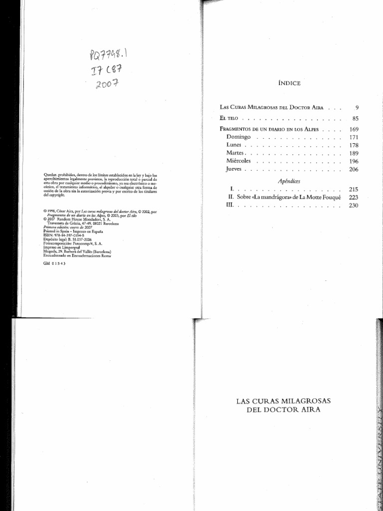 Las Curas Milagrosas Del Doctor Aira | PDF