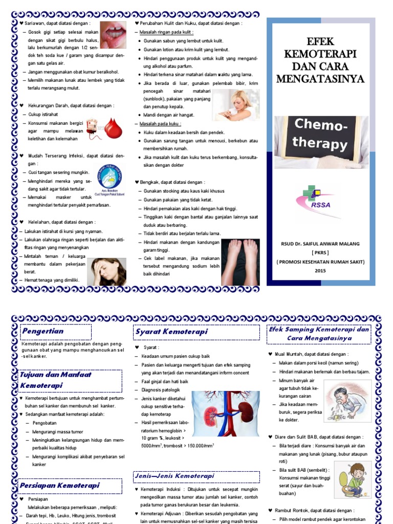 Leaflet Efek Kemoterapi PDF | PDF | Kesehatan Holistik