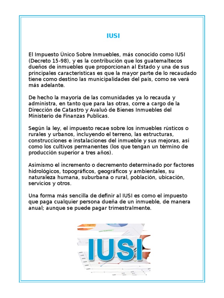 IUSI | PDF | Impuestos | Guatemala
