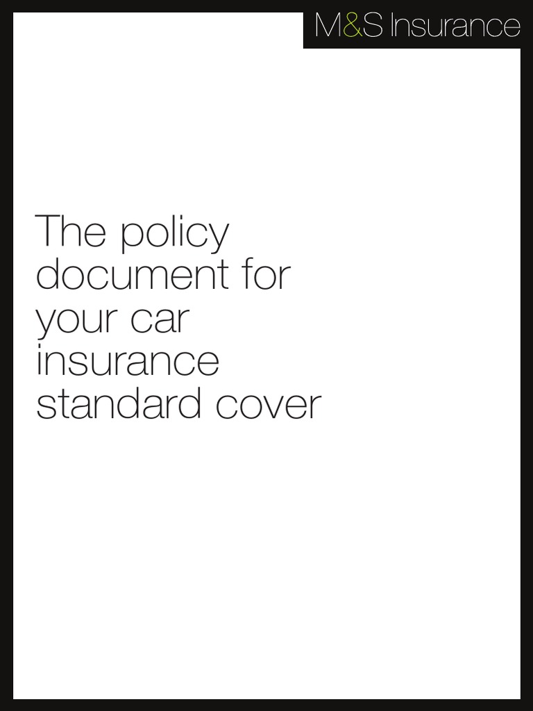 Car Policy Booklet | PDF | Vehicle Insurance | Insurance