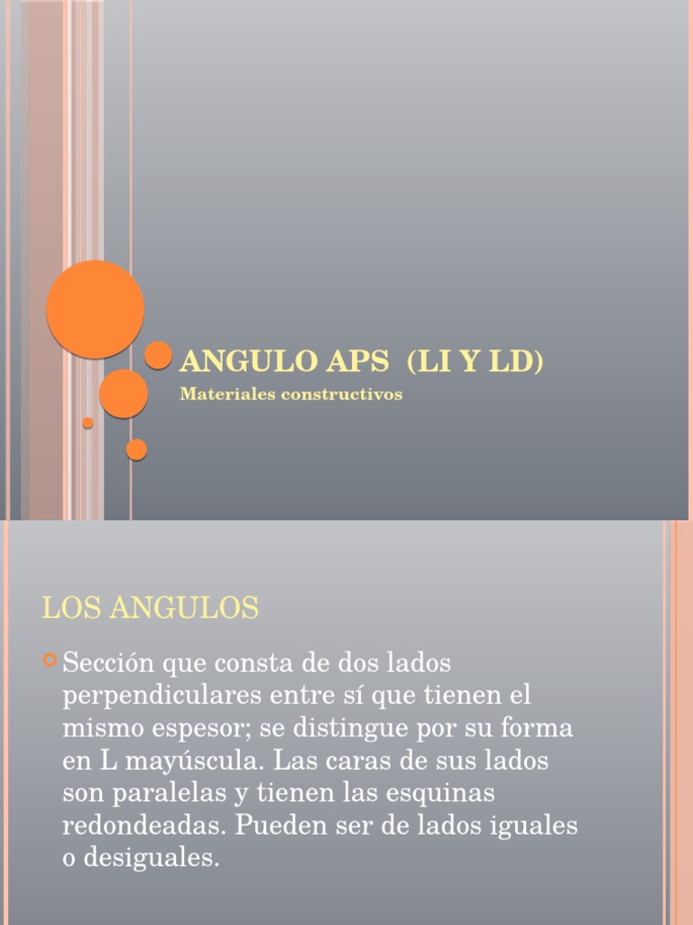 Ángulos de Acero: LI y LD en Construcción | PDF