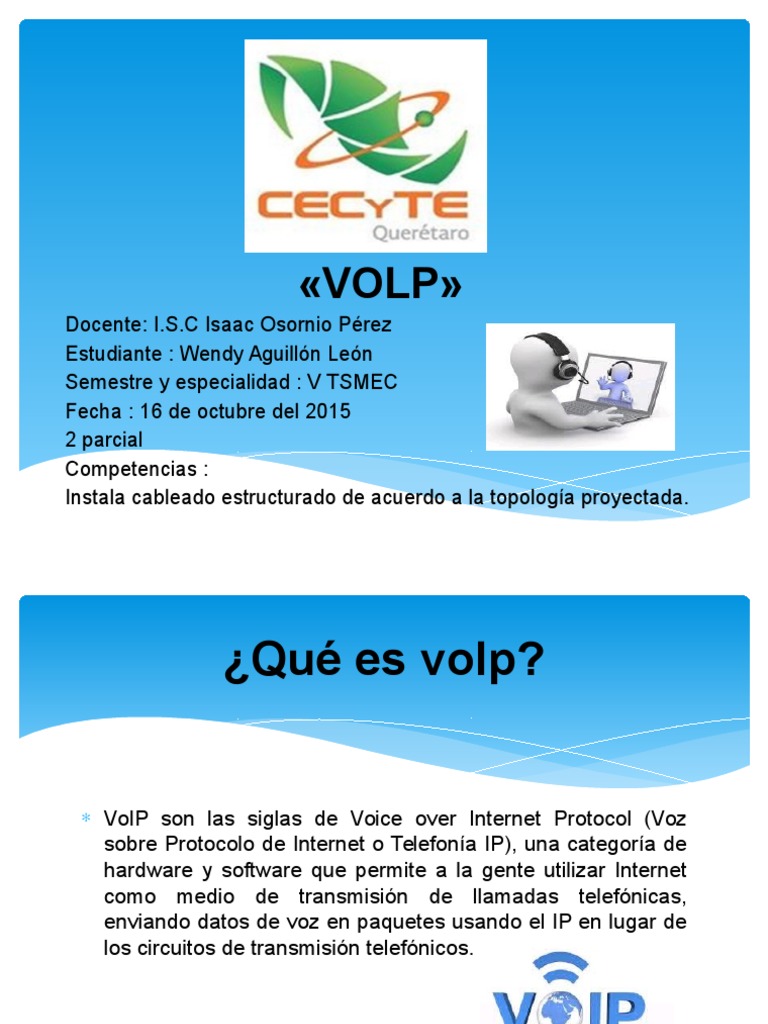Presenta de Volp. | PDF | Voz sobre IP | Redes de computadoras