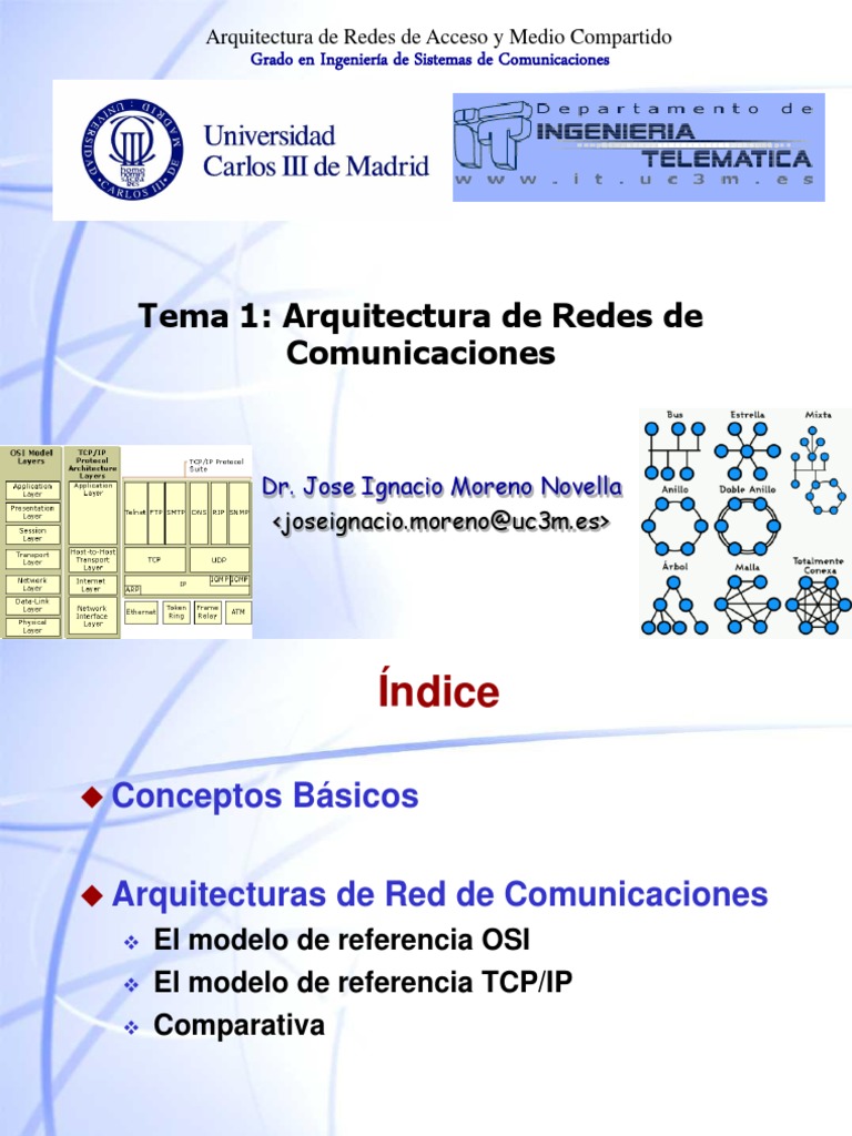 Arquitectura de Redes de Comunicaciones | PDF | Modelo osi | Topología ...