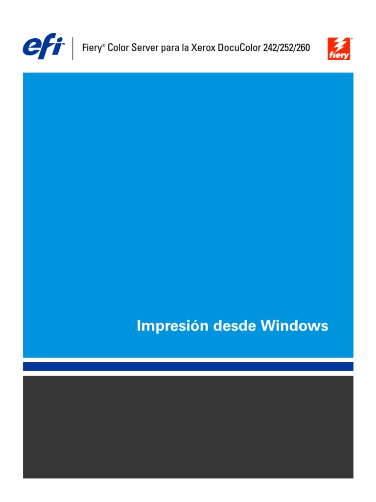 Xerox Docucolor 252 Manual de Instalación | PDF | Impresora (Computación) | Windows 2000