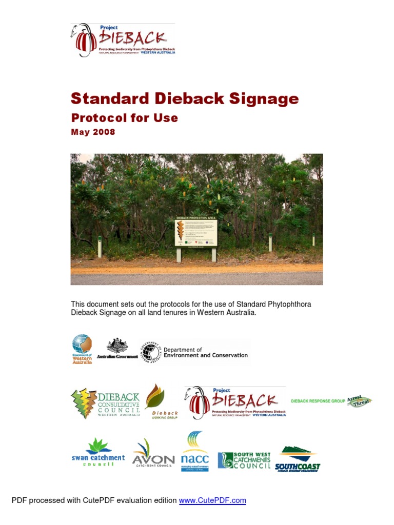 Microsoft Word - Project Dieback Signage Protocol Version 8 1 | PDF ...