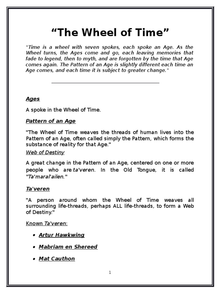 The Wheel of Time | PDF | The Wheel Of Time | Elements Of Fiction