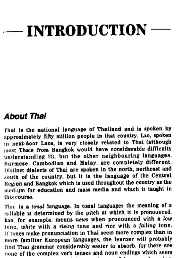 Teach Yourself Thai - Book | PDF