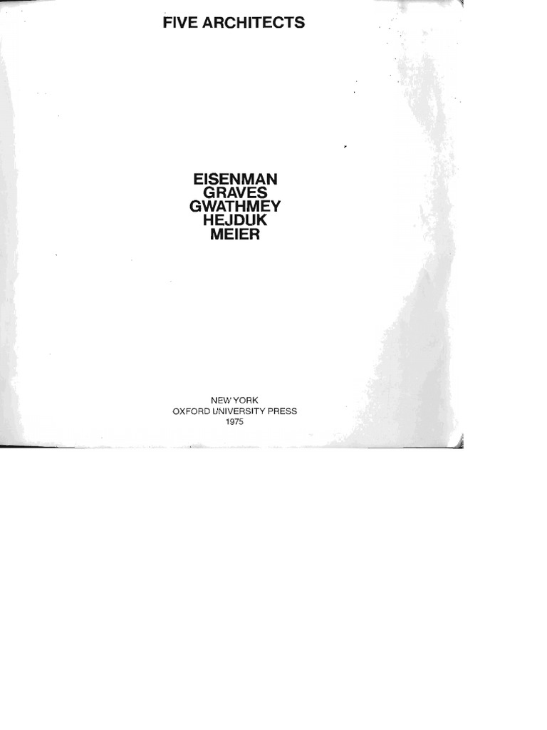 Five Architects - Colin Rowe | PDF