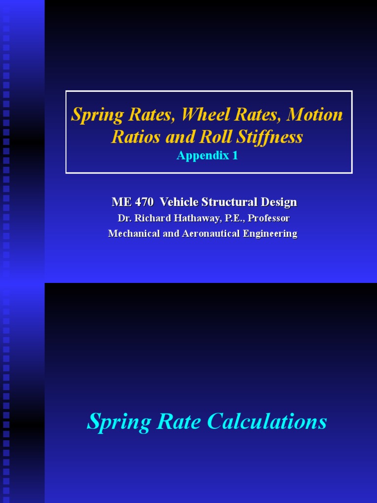 Suspension Lecture | PDF | Suspension (Vehicle) | Rotation Around A ...
