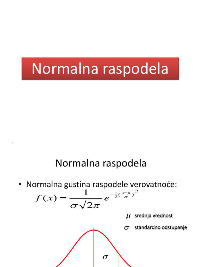Normalna Raspodela Primer Lab | PDF