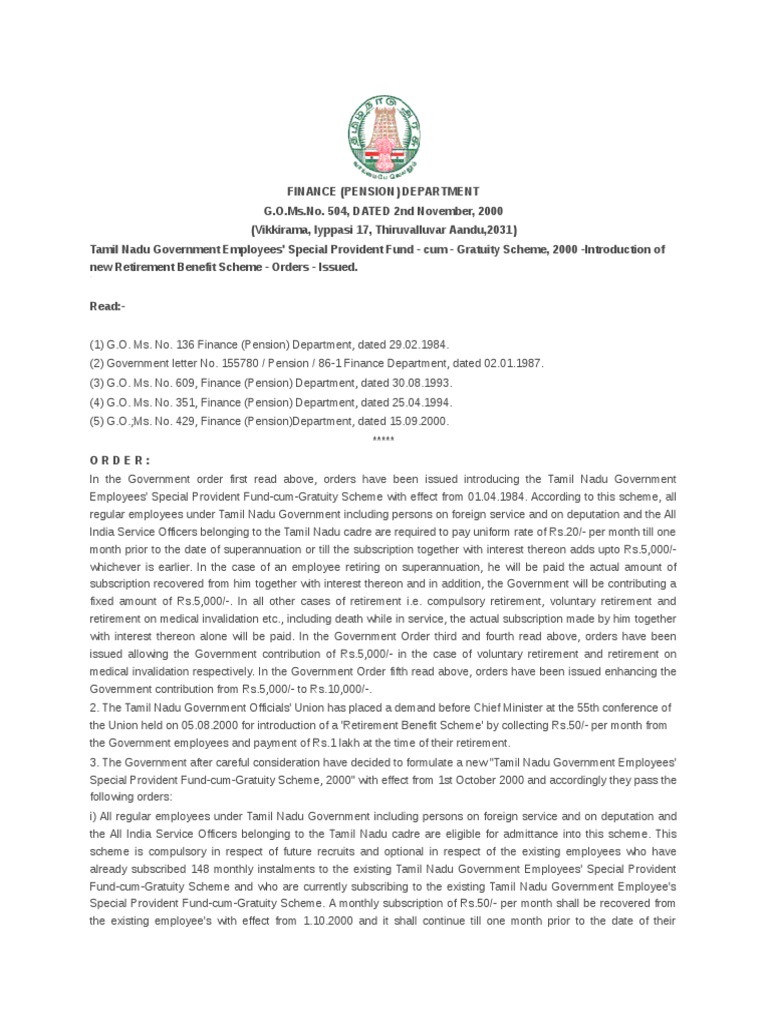 15.P. Go - 504 - SPF - 2000 | PDF | Pension | Interest