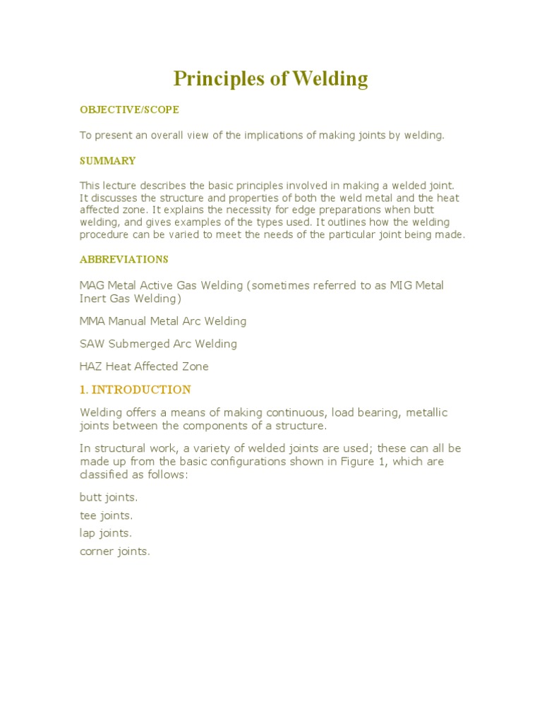 Principles of Welding | PDF | Welding | Construction