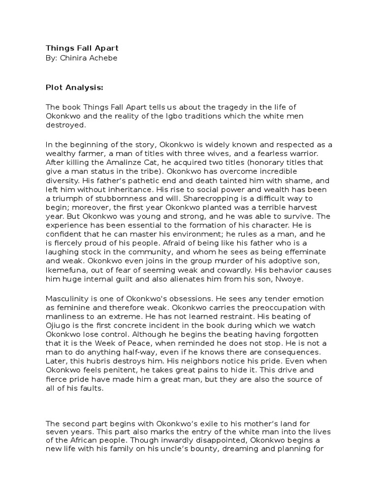 Things Fall Apart | PDF | Igbo People | Narration